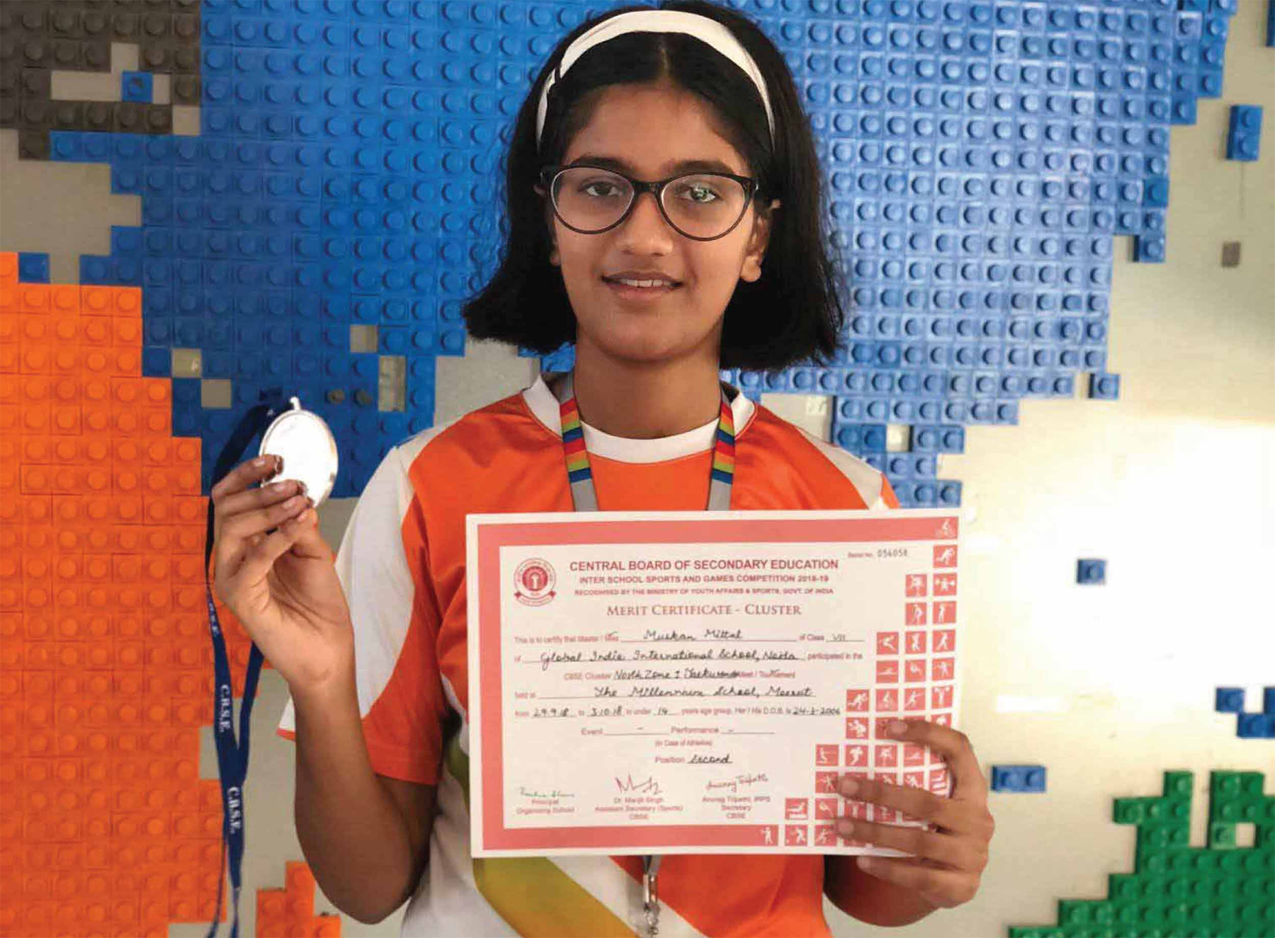 Muskaan Mittal Wins Silver At The Cbse Taekwondo Tournament
