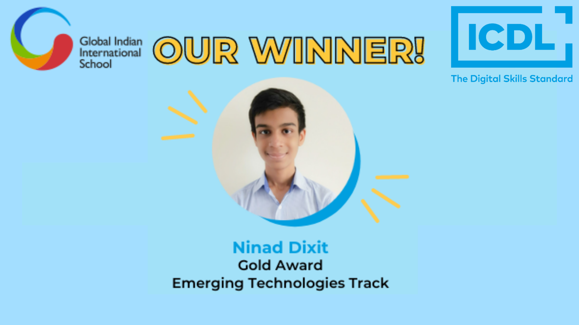 Giis Smart Campus Student Emerges Winner At The Icdl Asia Digital Challenge 2021