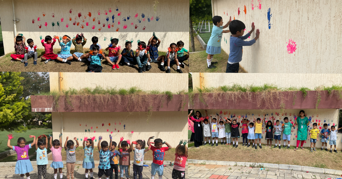 Giis Bannerghatta Creates A Vibrant Hand-Print Wall To Inspire ...