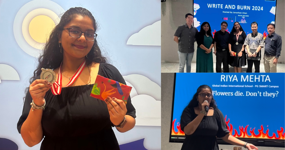 Riya Mehta Secures Second Place In Write And Burn Poetry Competition