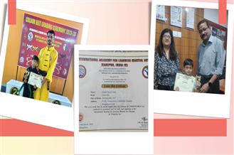 Eeshan Kumar Saha From Giis Whitefield Kg2e Wins Green Belt In Martial Arts