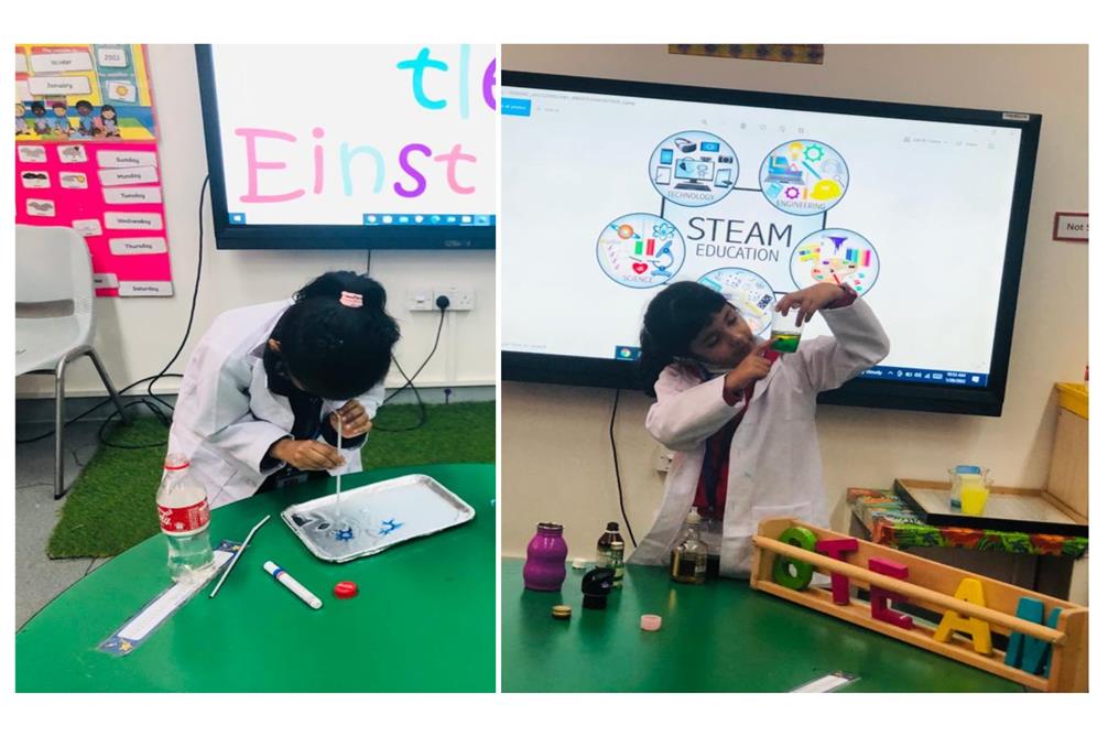 Kindergarteners Participate In The Steam Challenge