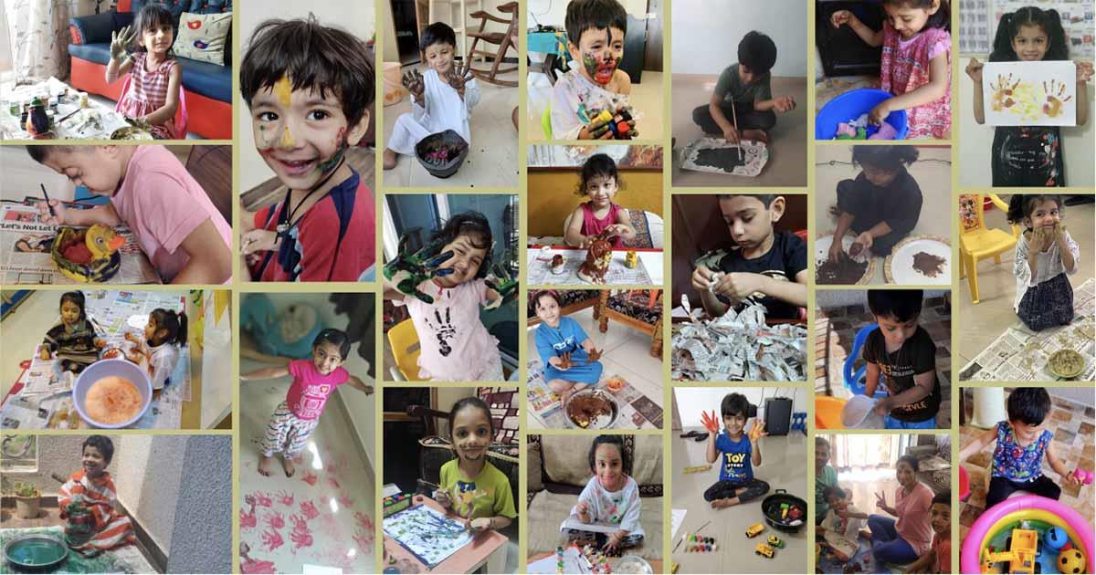 Messy Day Celebrated Through Active Participation Of Kindergarten Students