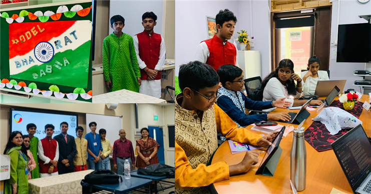 Students Showcase Political Acumen Participating In Model Bharat Sabha