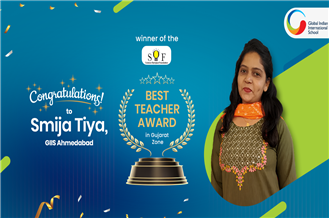 Ms. Smija Tiya Honored With The Best Teacher Award In Gujarat Zone For The National Cyber Olympiad