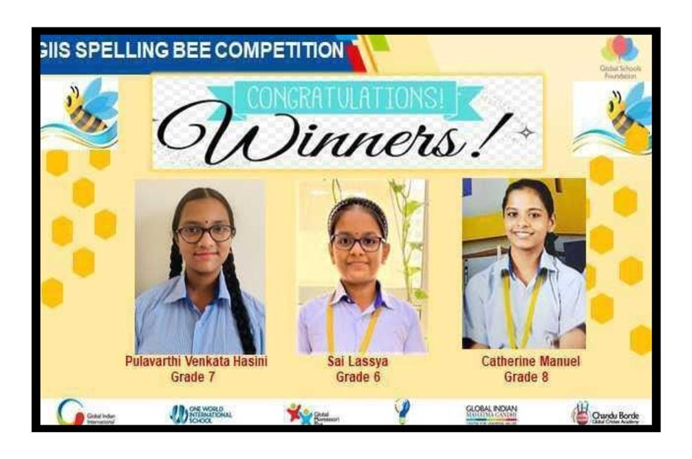Exemplary Exhibition Of Excellence At Inter Giis Spelling Bee Contest